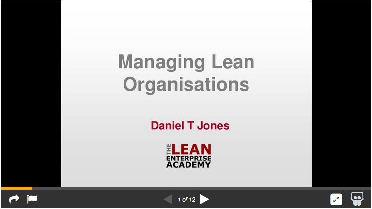 Presentación Daniel T Jones. Como dirigir una empresa lean